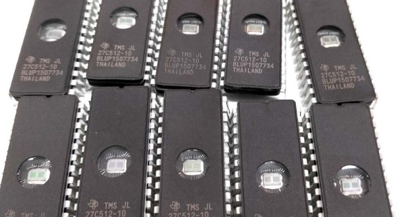 27C512 EPROM IC DIP – 27C512-10 Pack of 10 (M27C512, TMS JL)